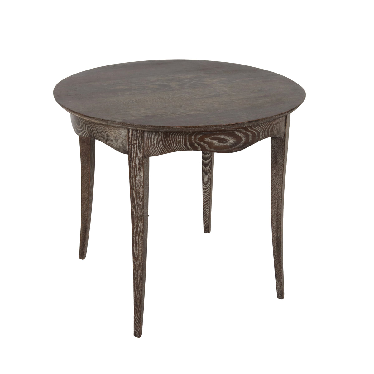 Cerused oak gueridon side table, c. 1960 – Jan Showers