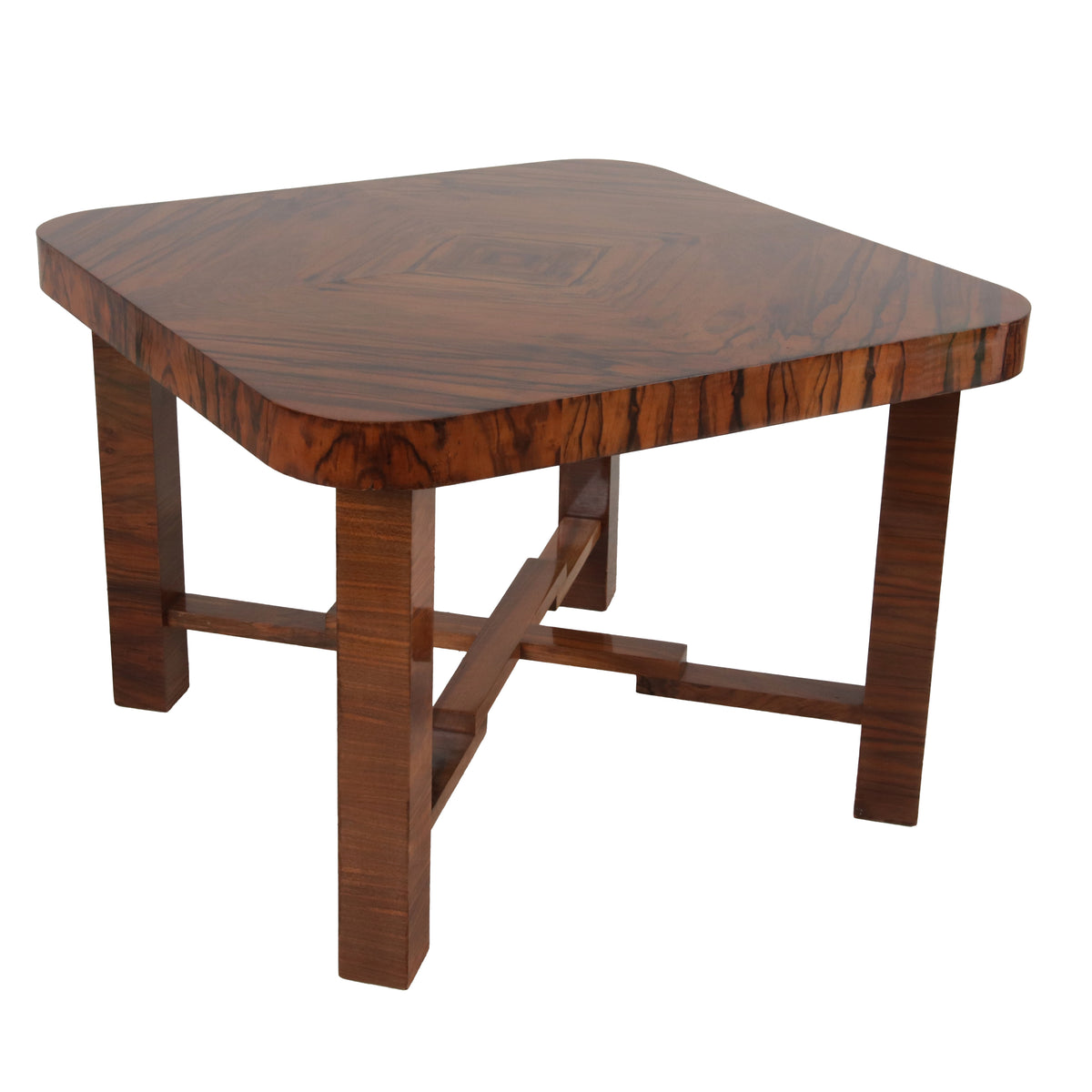 Art Deco European rosewood side table with adjustable height, c. 1960 – Jan Showers