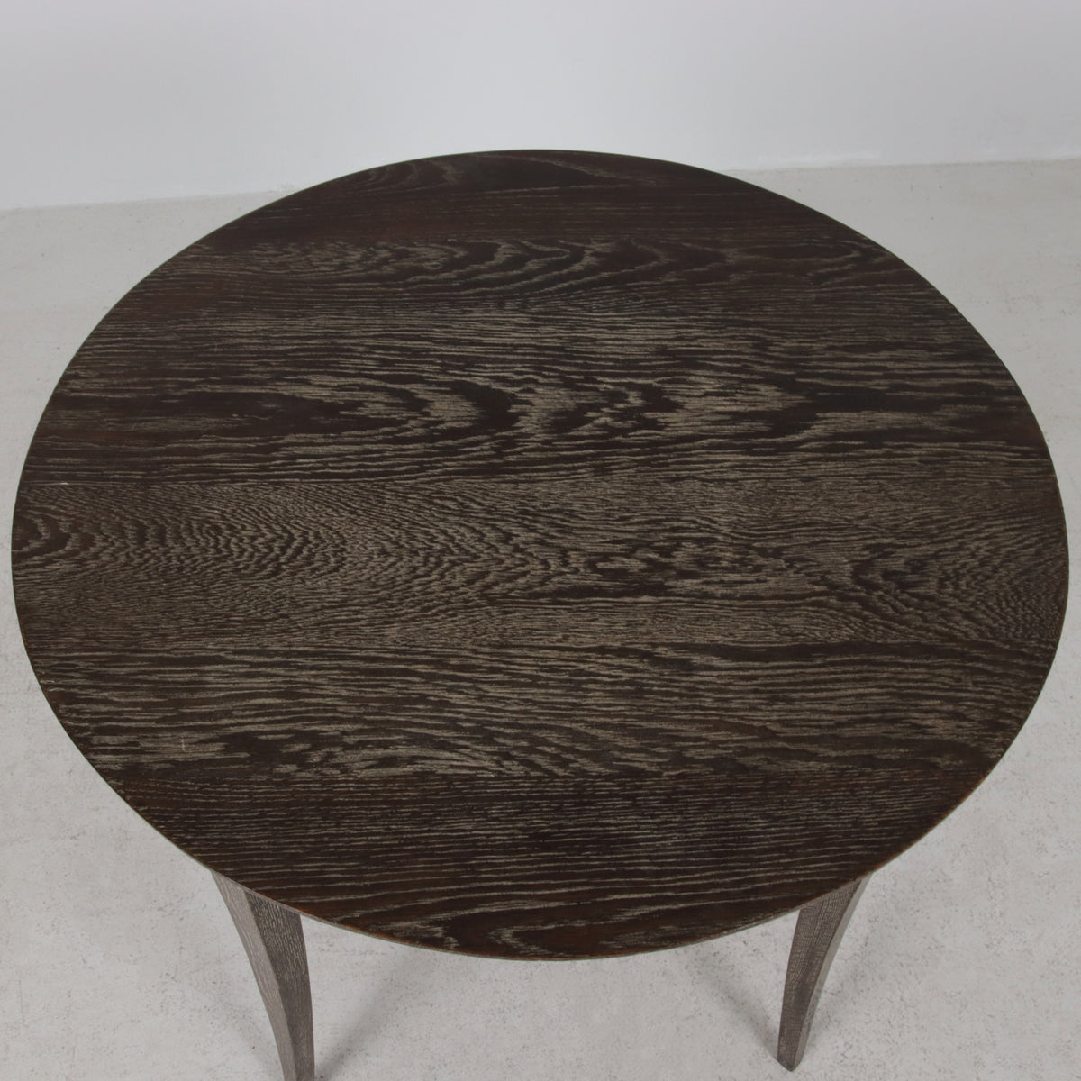 Cerused oak gueridon side table, c. 1960 – Jan Showers