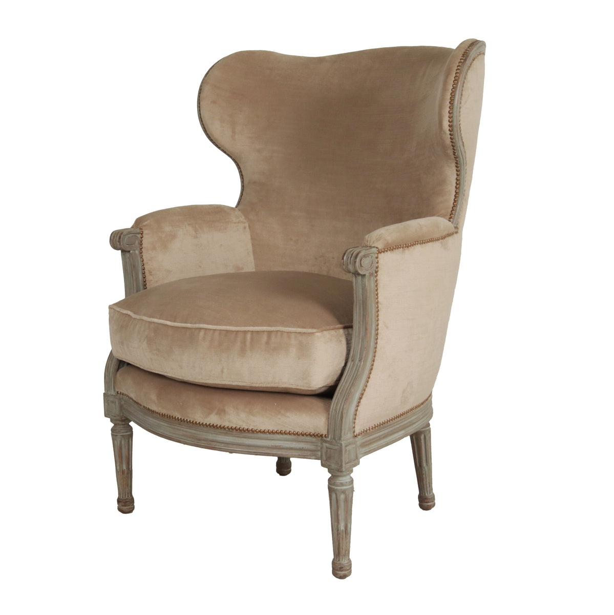 Small Louis XVI style wing chair – Jan Showers