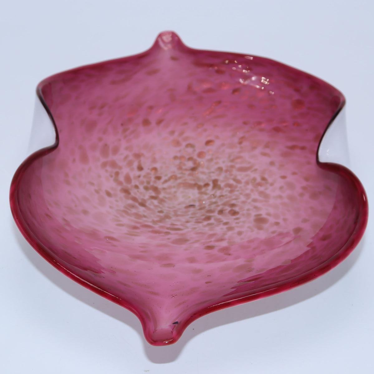 Large Murano Venetian cranberry bowl with gold inclusions, c. 1960 ...