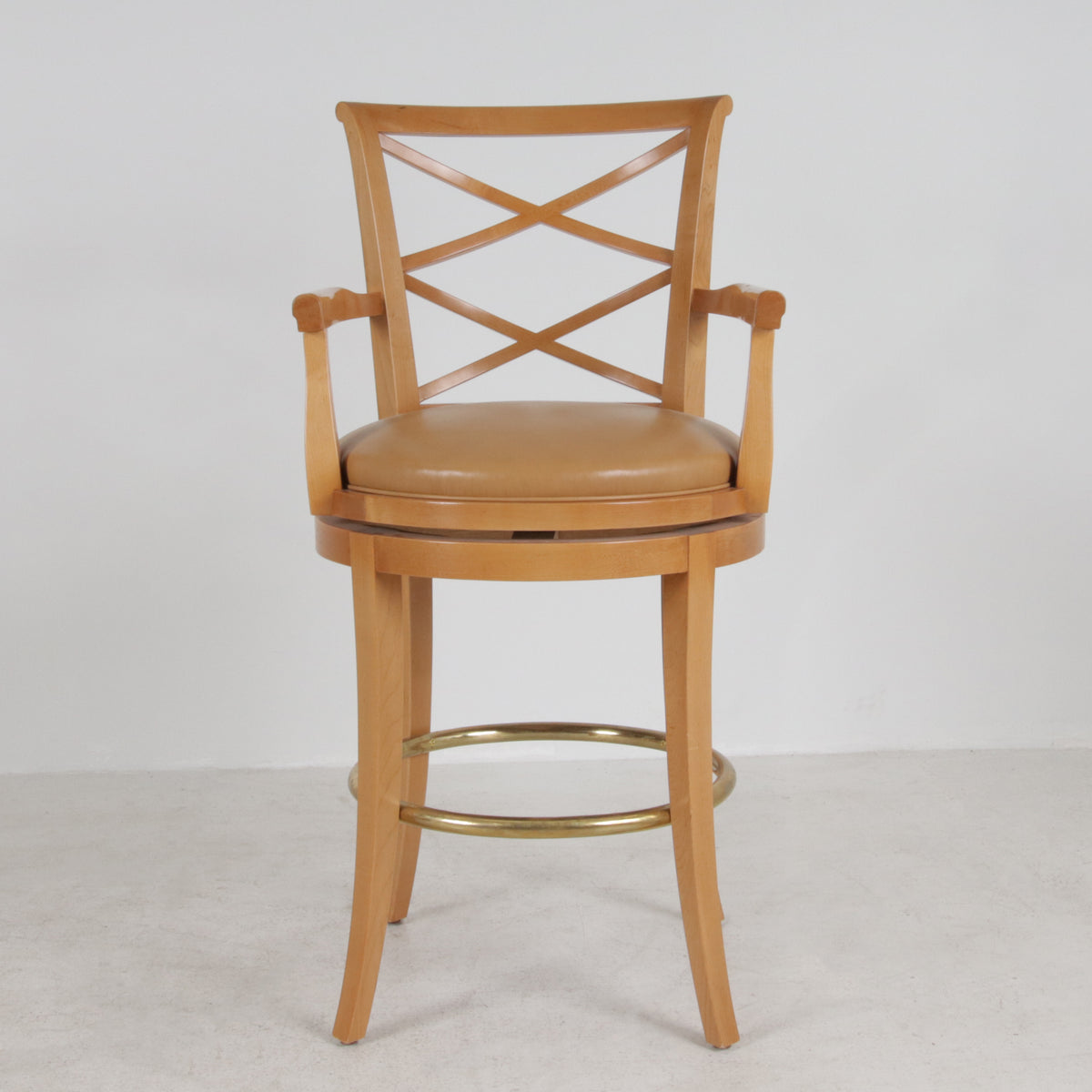Cole Bar Stool in tan leather – Jan Showers